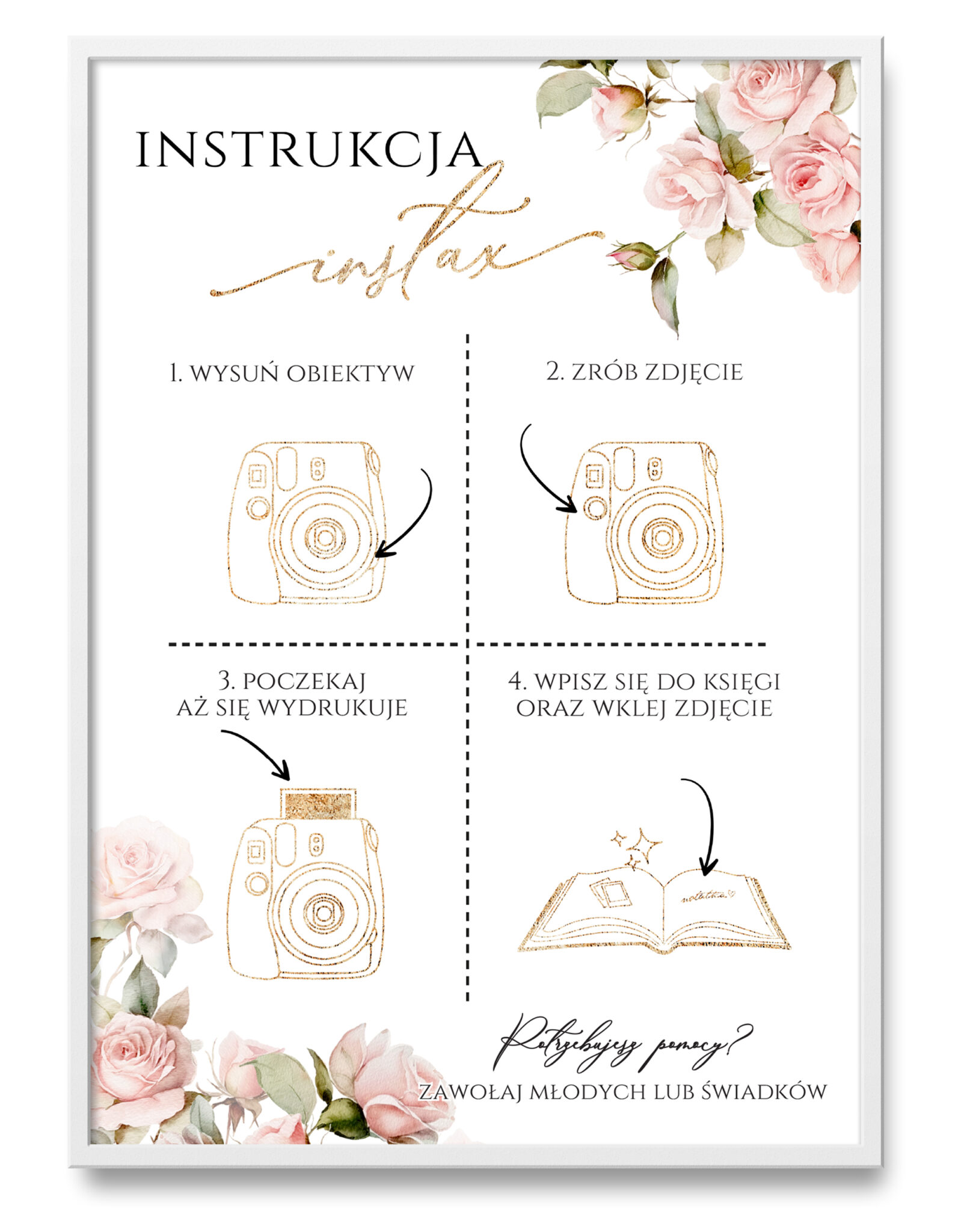 Instrukcja do aparatu Instax A4 – 14 wzorów | ZachowajKolory